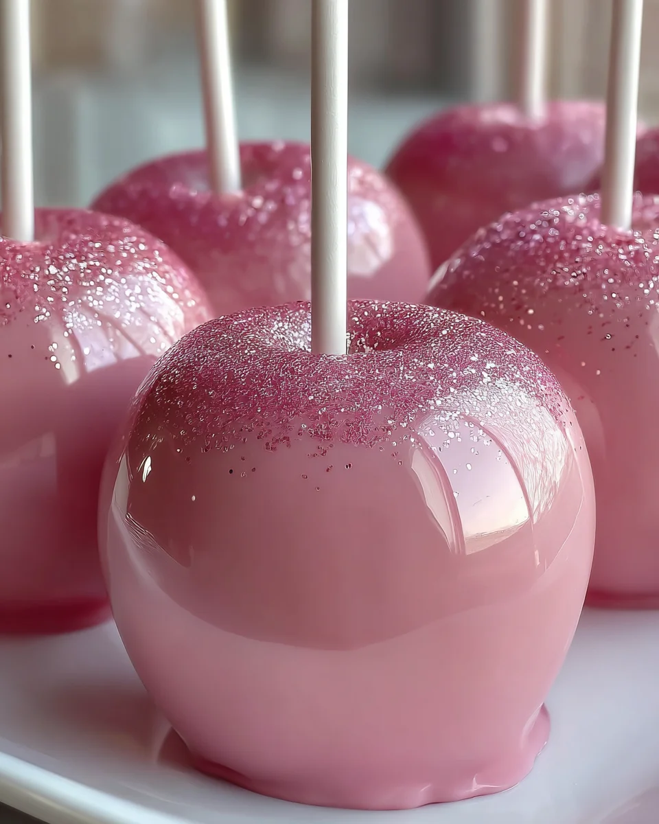 Strawberry Crème Savers Candy Apples