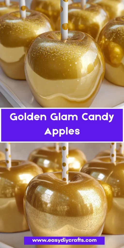 Golden Glam Candy Apples