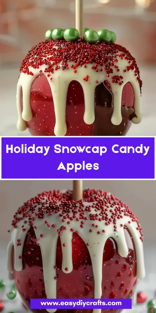 Holiday Snowcap Candy Apples